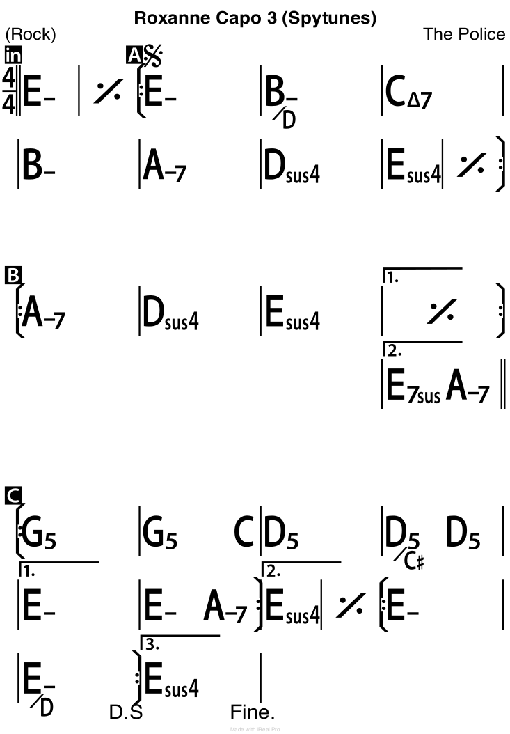 Roxanne Chords | The Police Guitar Lesson - Spy Tunes