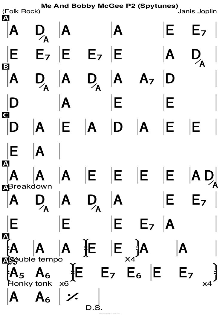 Me and Bobby McGee Chords | Janis Joplin Guitar Lesson - Spy Tunes